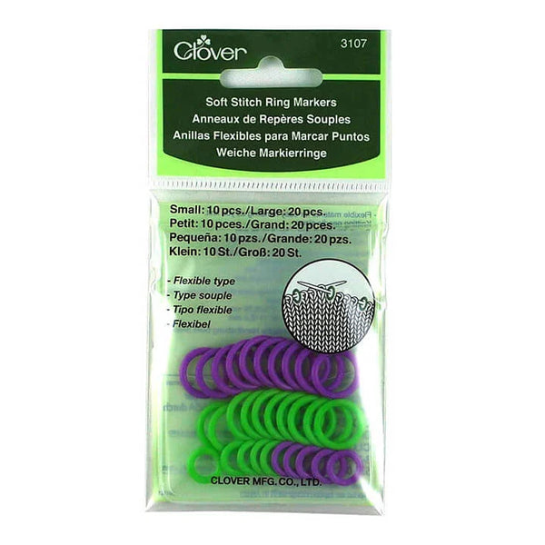 Clover Soft Ring Stitch Markers – Magnolia Yarns